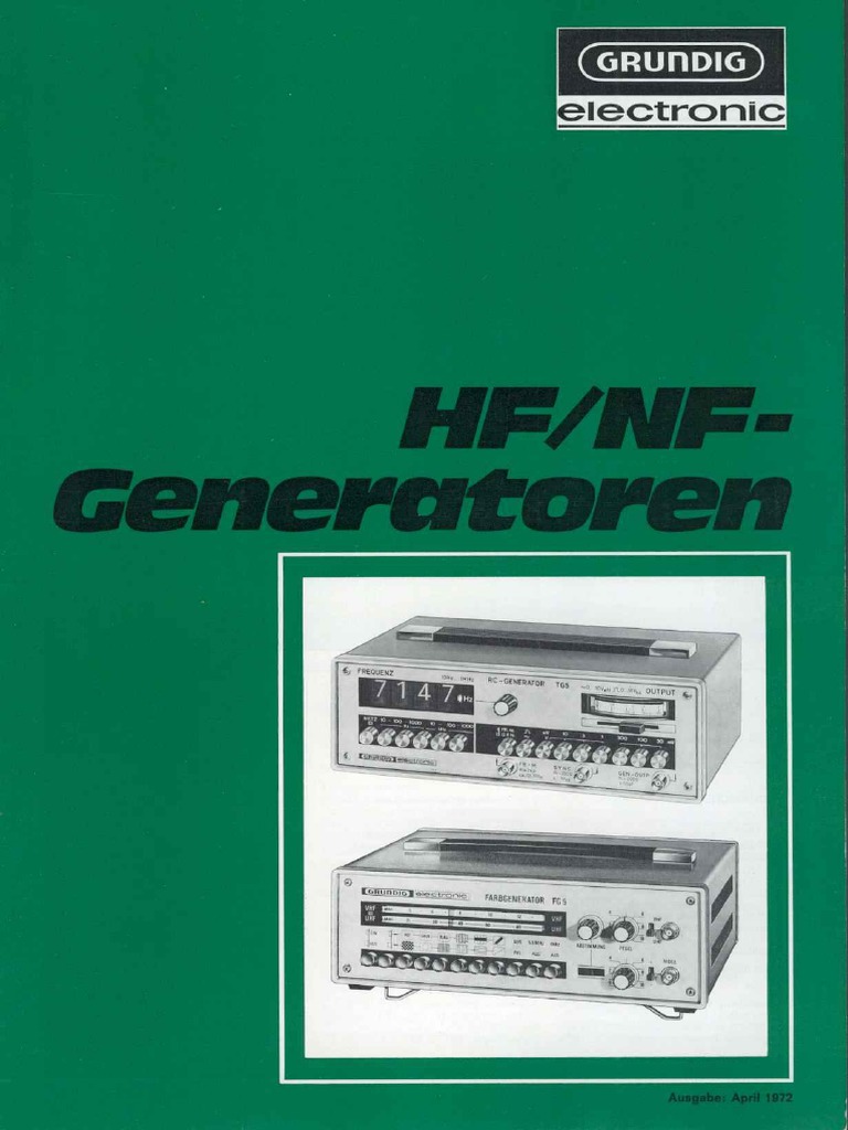 Grundig HF NF Generatoren | PDF