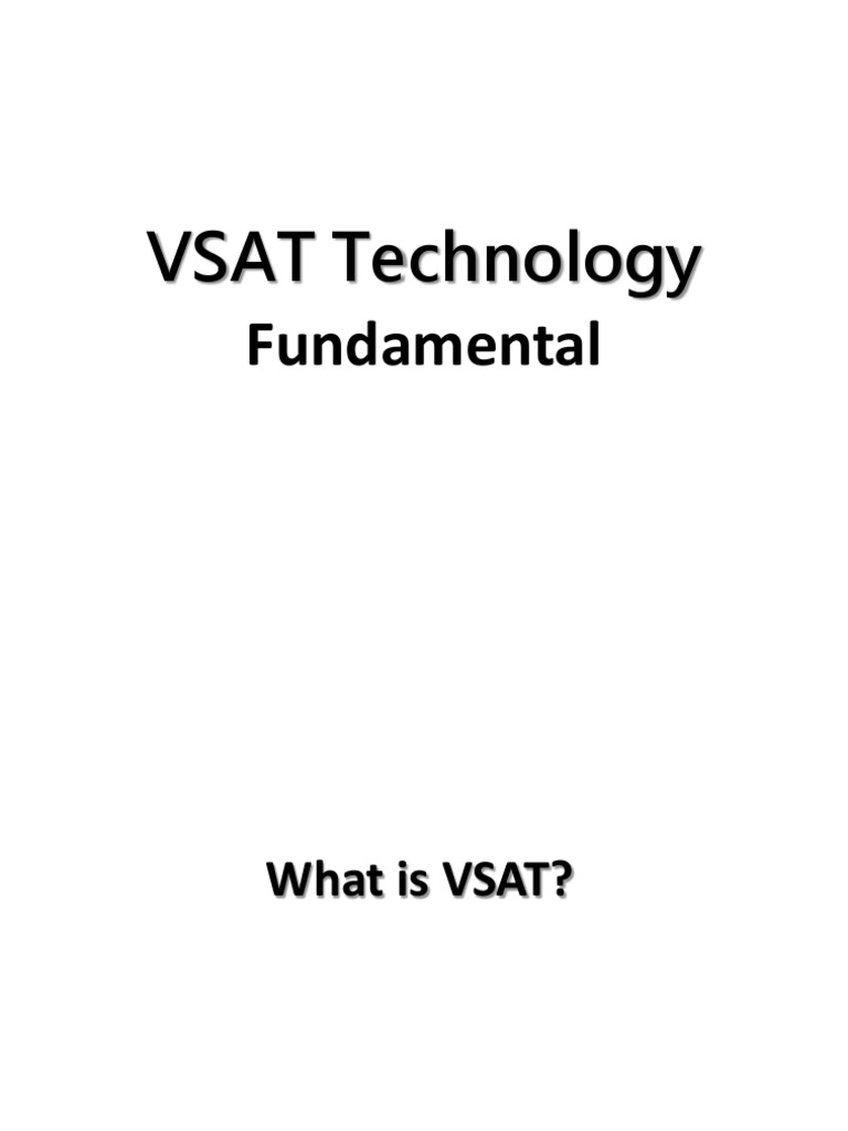 VSAT Technology Fundamental | Download Free PDF | Very Small Aperture ...