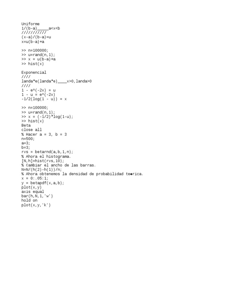 Codigo Matlab Exponencial | PDF