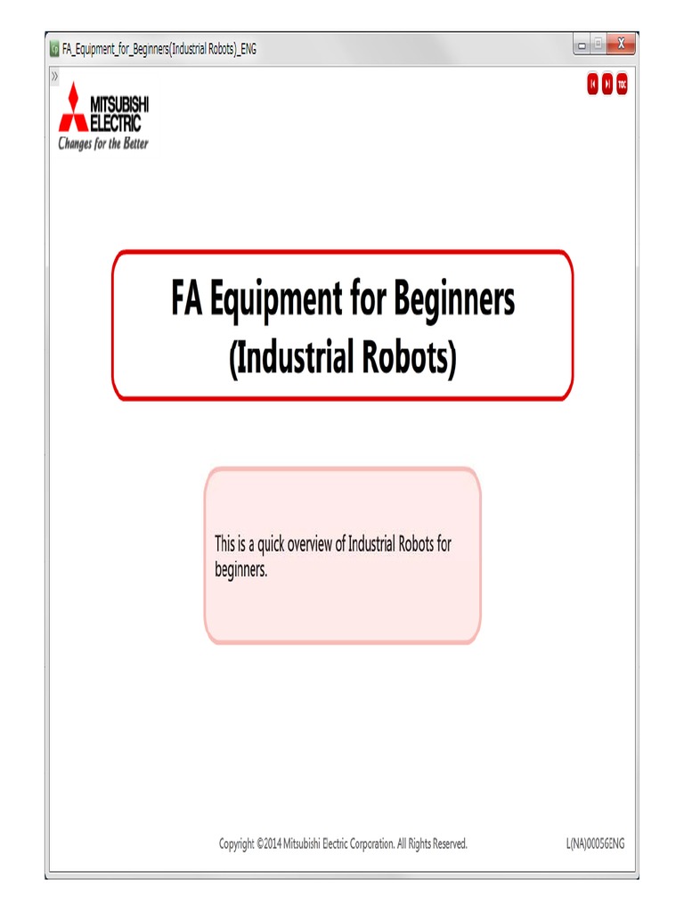 FA Equip For Begin Eng Industrial Robots | PDF
