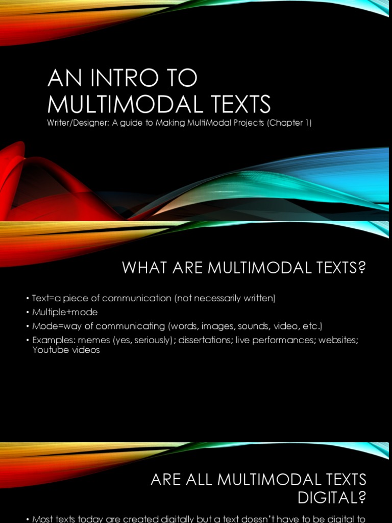 An Intro To Multimodal Texts | PDF | Psychological Concepts | Semiotics