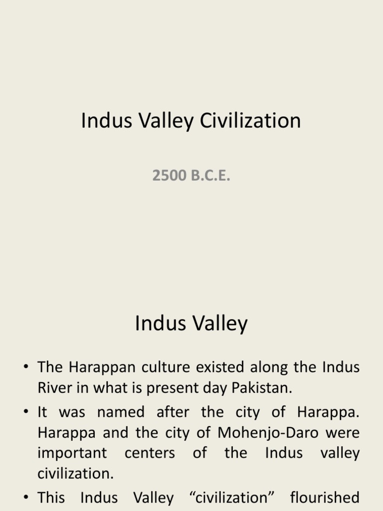 Indus River Valley - Lecture | PDF | Social Science