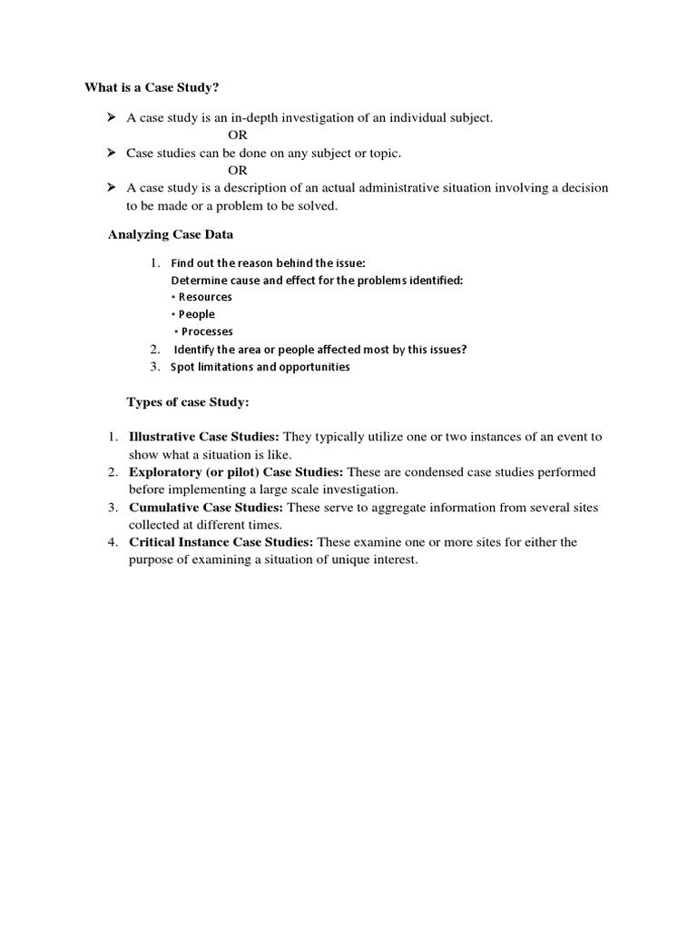 What Is A Case Study | PDF