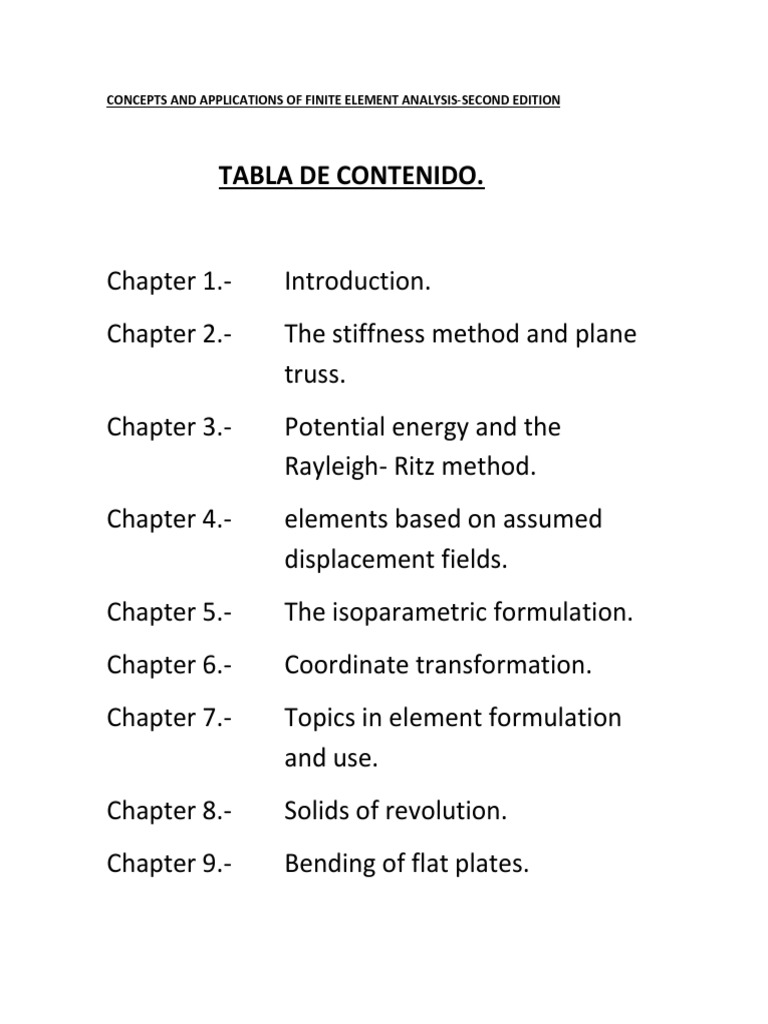 Concepts and Applications of Finite Element Analysis Second Edition | PDF