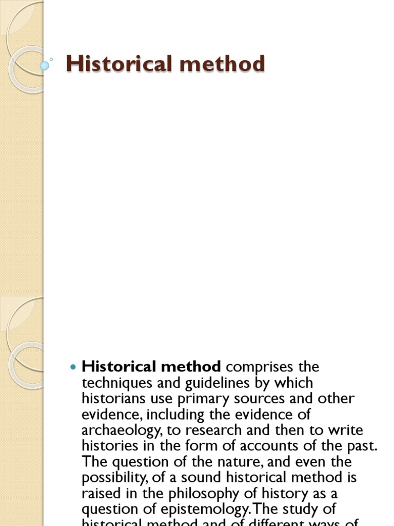 Understanding Historical Method Techniques | PDF | Cognitive Science ...