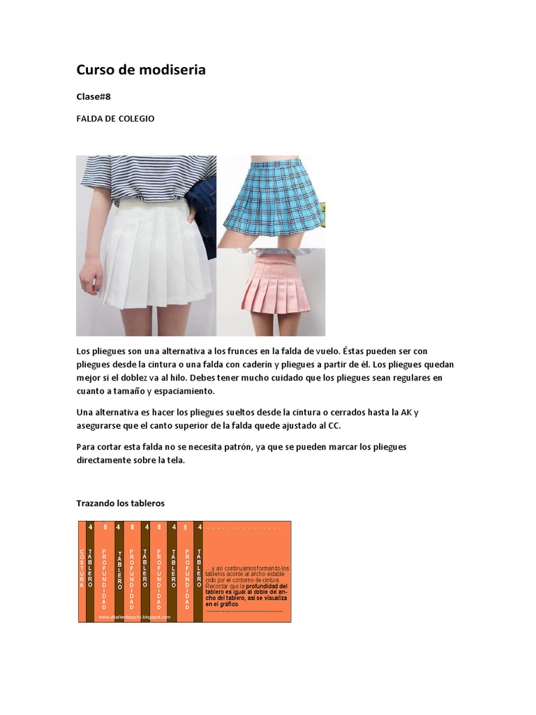 Curso de Modisteria Clase#8 | PDF | Falda