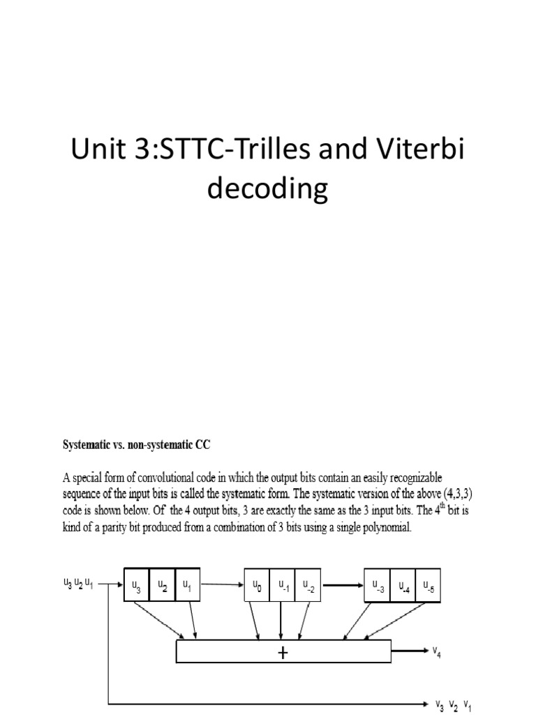 Unit 3:STTC-Trilles and Viterbi Decoding | PDF