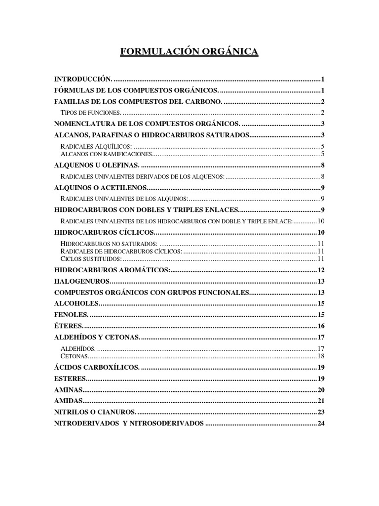 Compuestos Orgánicos y Su Formulación | PDF | Cetona | Amina
