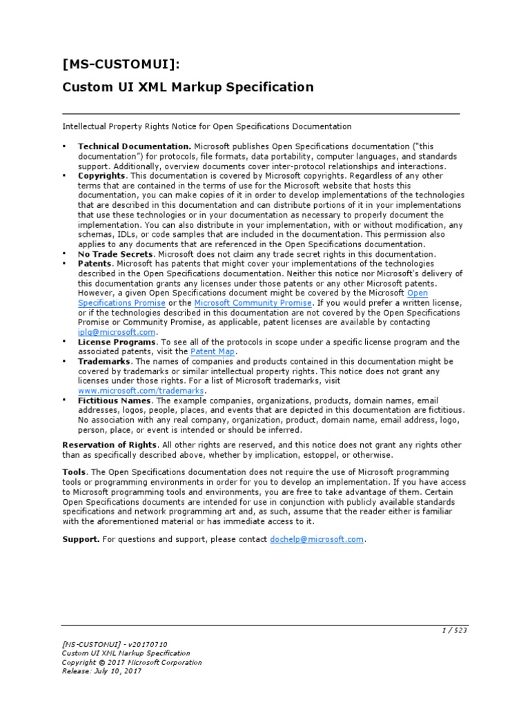 (MS Customui) 170710 | PDF | Xml Schema | Xml