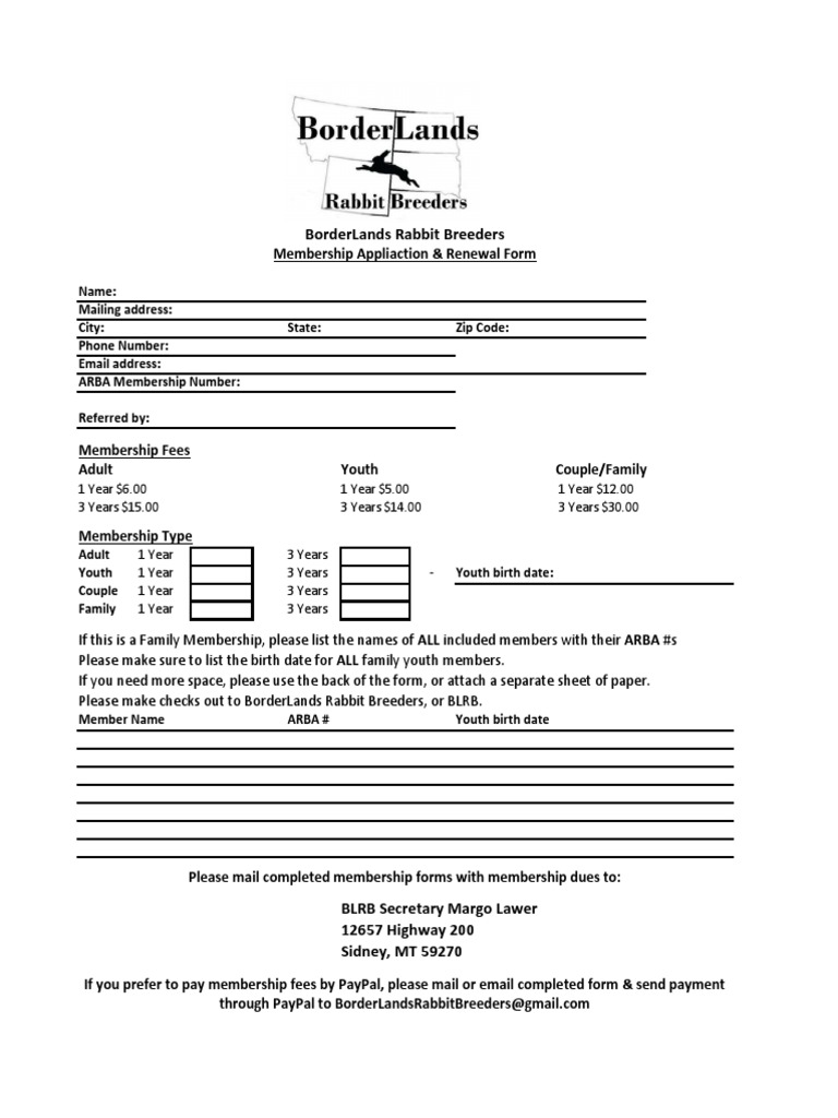 Borderlands Rabbit Breeders | PDF