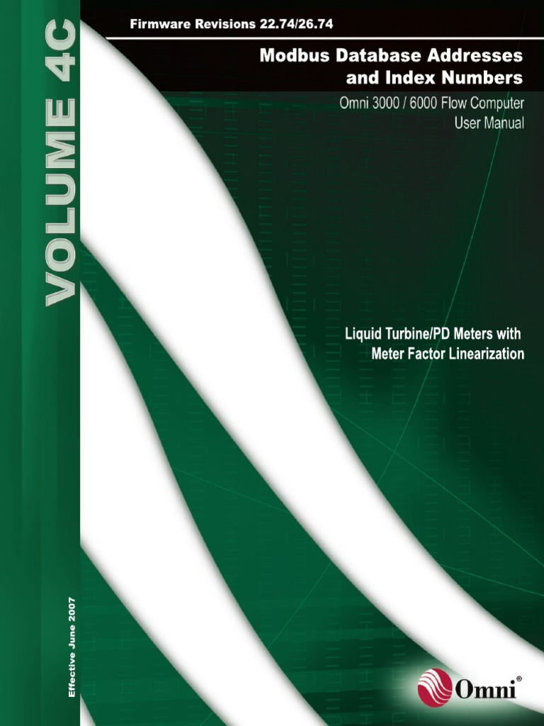 Omni 3000 - 6000 Modbus Database 4C | PDF | Programmer | Expert