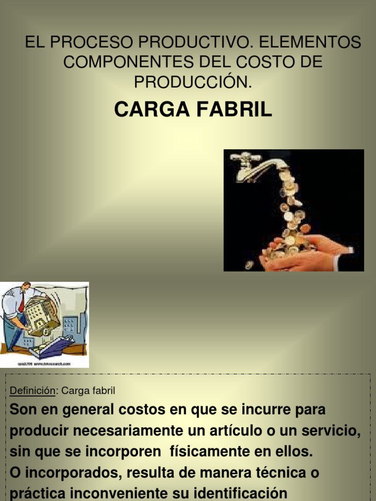 Carga Fabril | PDF | Costo | Distribución (comercial)