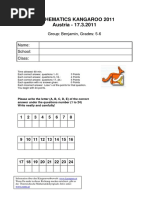 31st International Kangaroo Mathematics Contest 2021 Answer of Problems ...