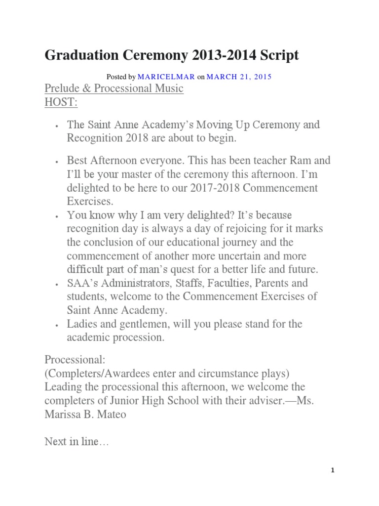 Graduation Ceremony 2013 | PDF | Academia