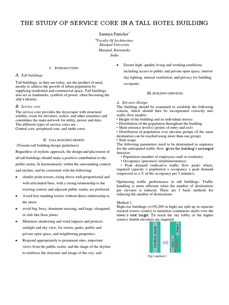 Service Core Design in Tall Hotels | PDF | Hvac | Water Heating