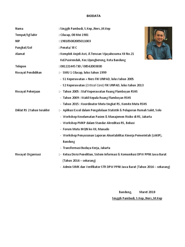 CV Singgih Pambudi | PDF