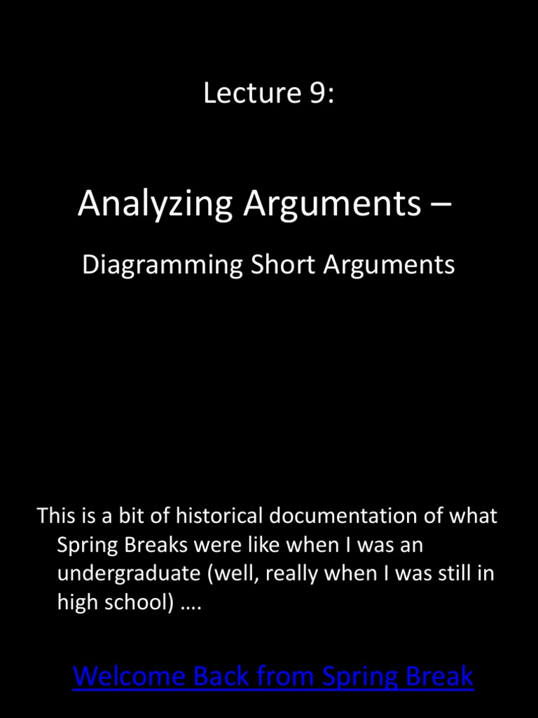 13 Ling 21 Lecture 9 Analysing Short Arguments | PDF | Infidelity | Argument