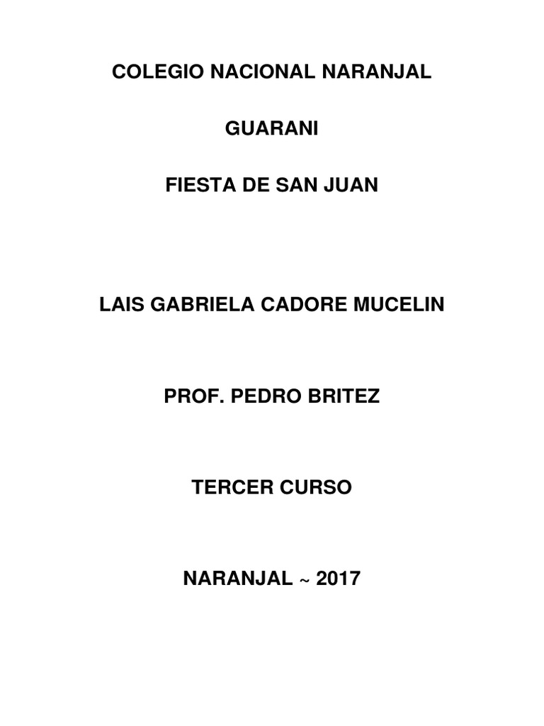 Guarani San Juan | PDF | Religión y creencia
