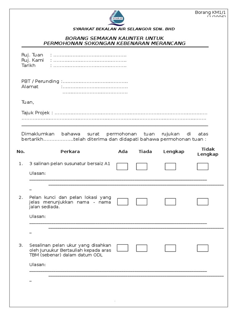 11 - Borang Km1-Km2 - Km3 | PDF