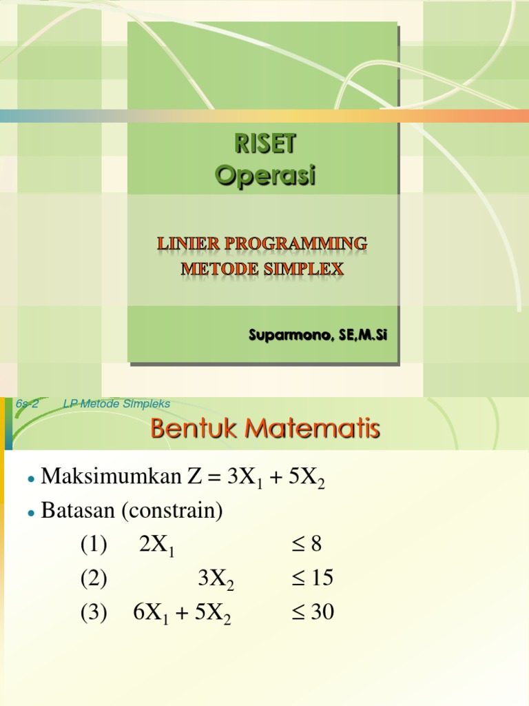 Metode-Simplex | PDF