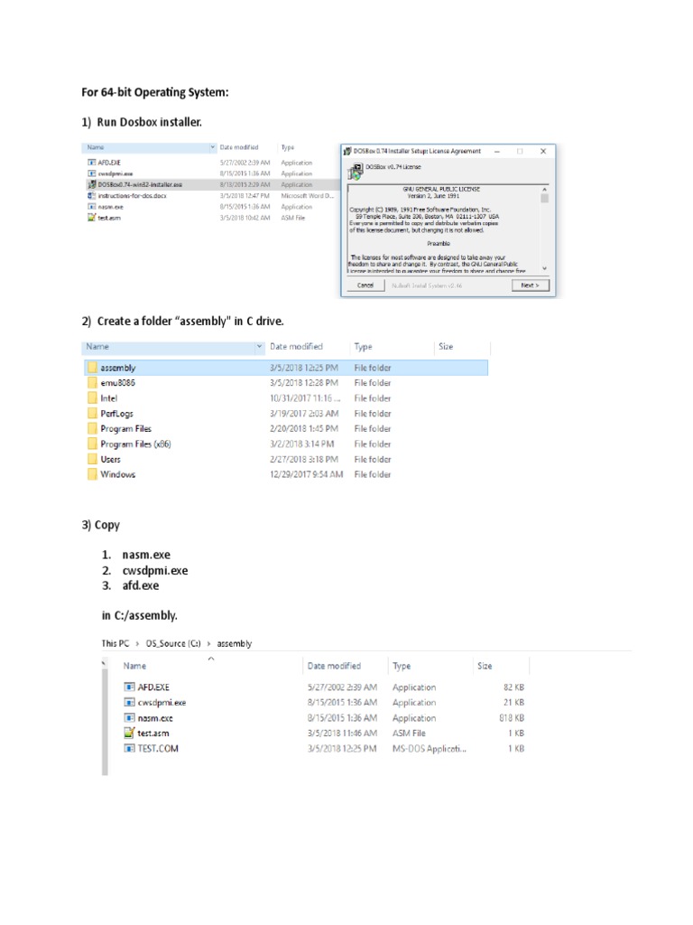 Instructions For Dosbox | PDF | Teaching Methods & Materials | Computers