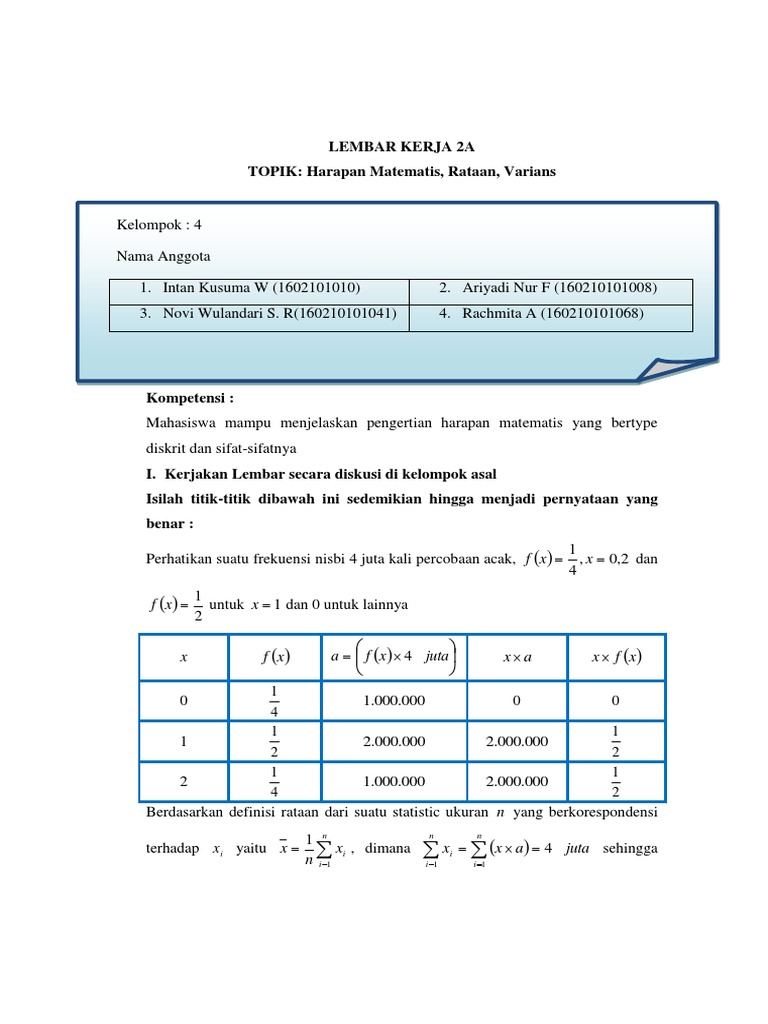 Intan Kusuma LKM 2 Statmat | PDF