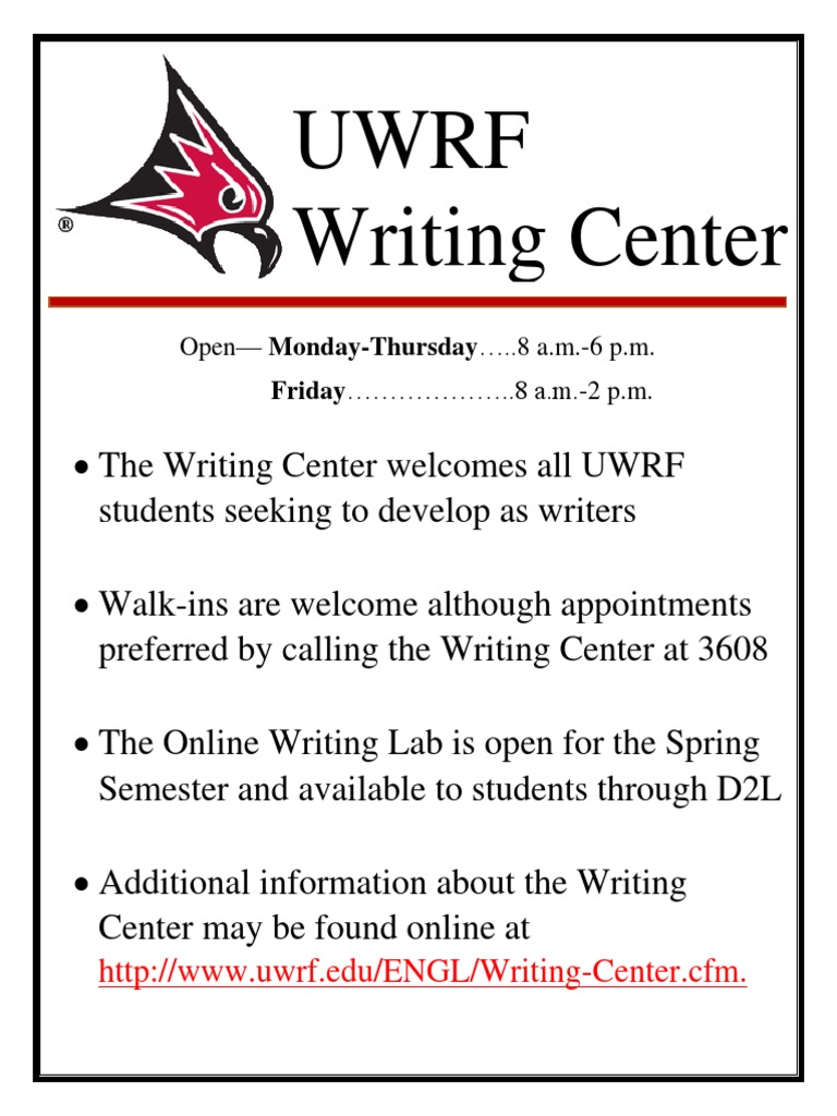 UWRF Writing Center Guide | PDF | Verb | Grammatical Tense