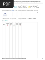 Dimensions and Weights of Spades (Paddle Blank) and Ring Spacers (Paddle Spacer) ASME B16.47 For ...