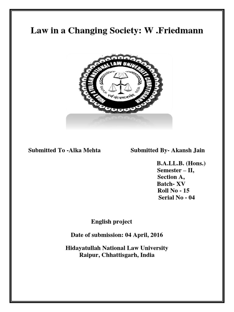 English Project Law in A Changing Society | PDF | Globalization | Justice