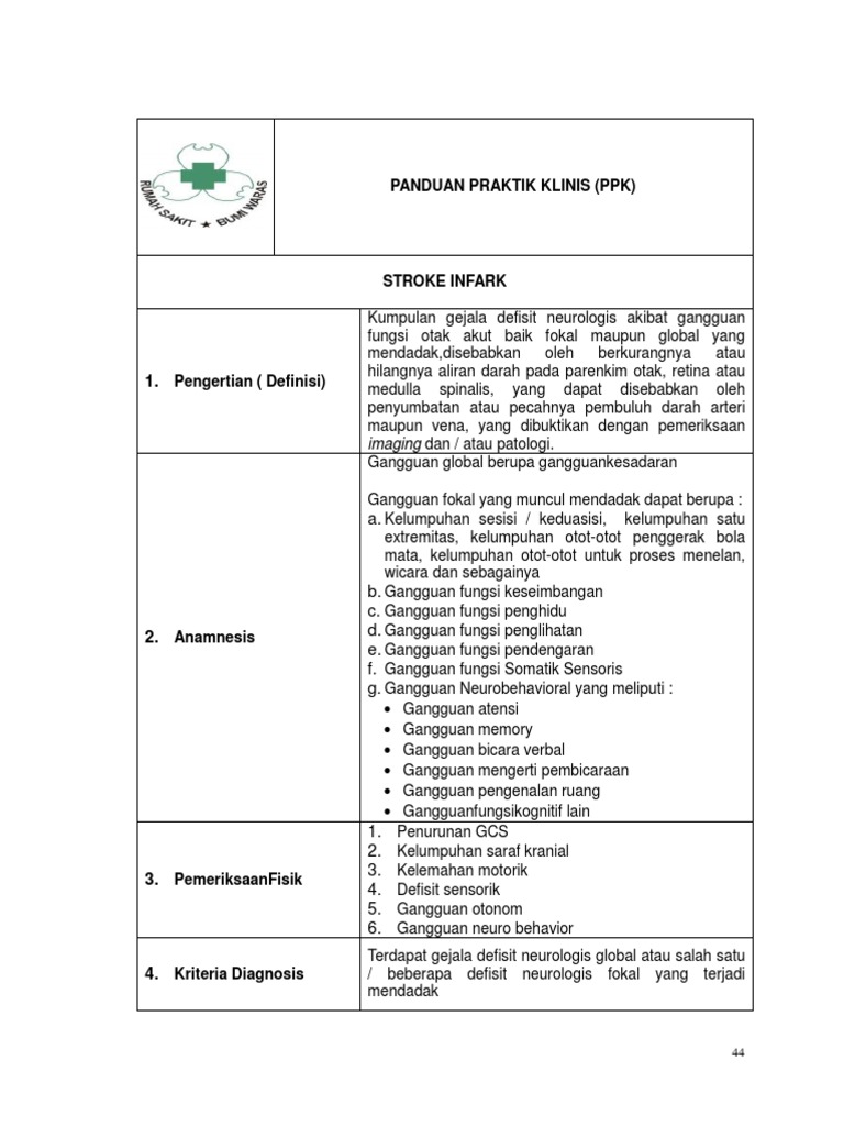 PPK Dan CP Stroke Iskemik-LOGO | PDF