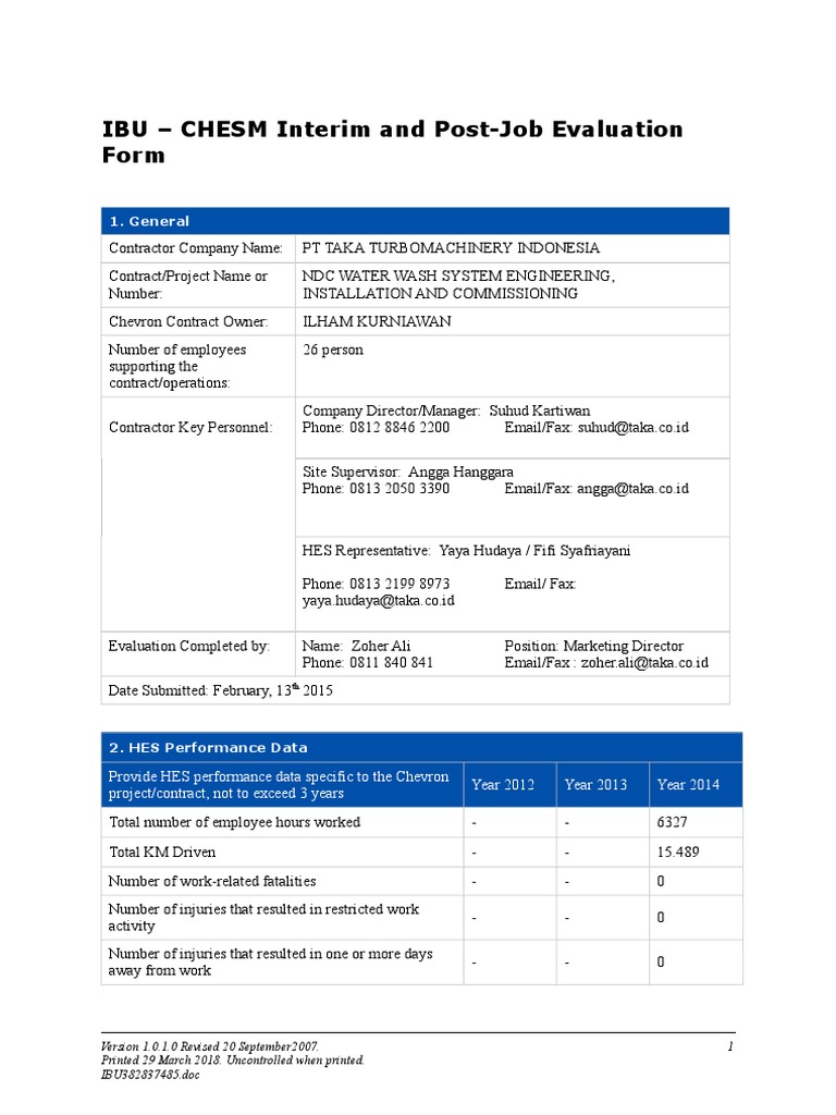 Interim Review Form - Isi | PDF | Business