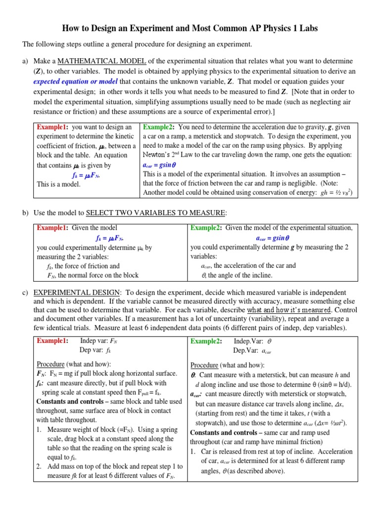 Experimental Design Review PDF | PDF | Collision | Mass