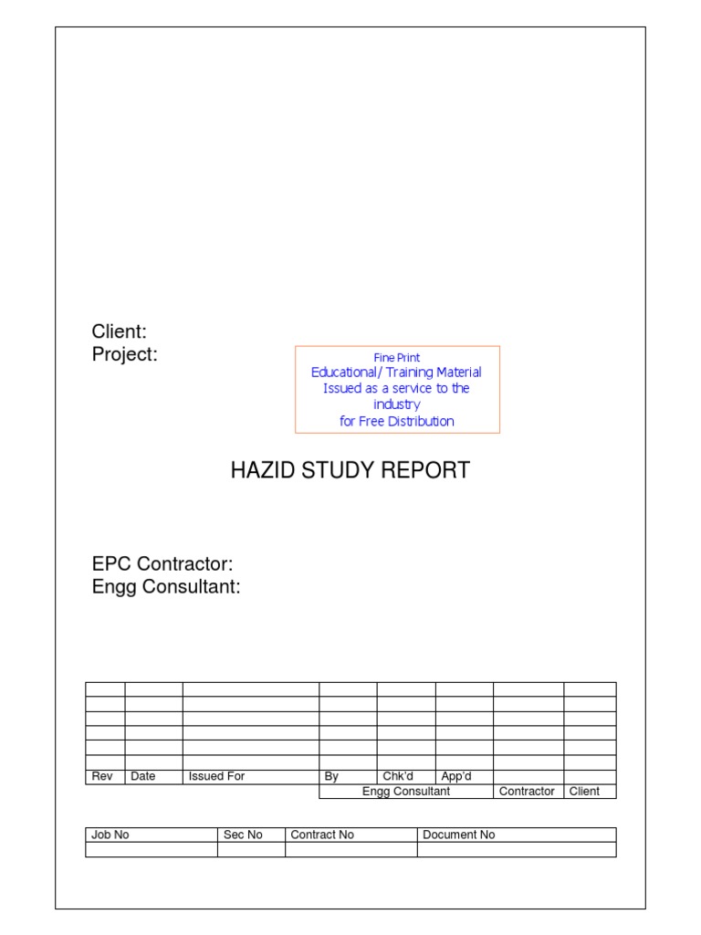 Template Hazid Report | Natural Gas | Hazards