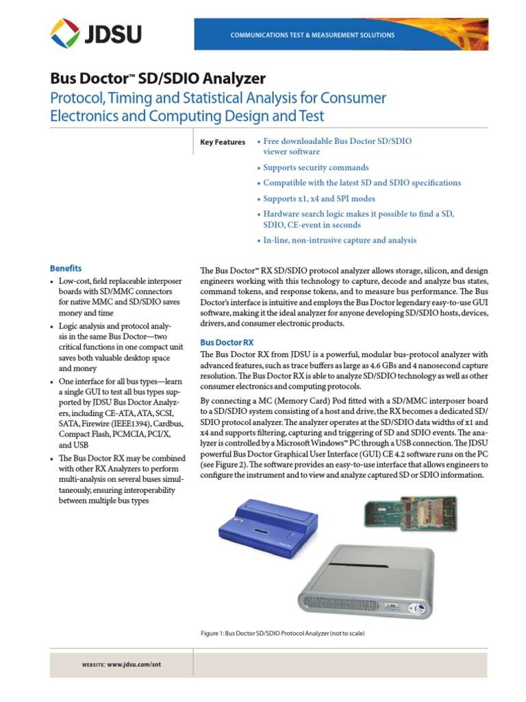 Bus Doctor SD Sdio Protocol Analyzer Data Sheet en | PDF | Electronic ...