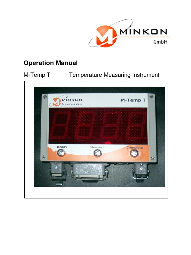 Minion Manual | PDF | Thermocouple | Electrical Connector