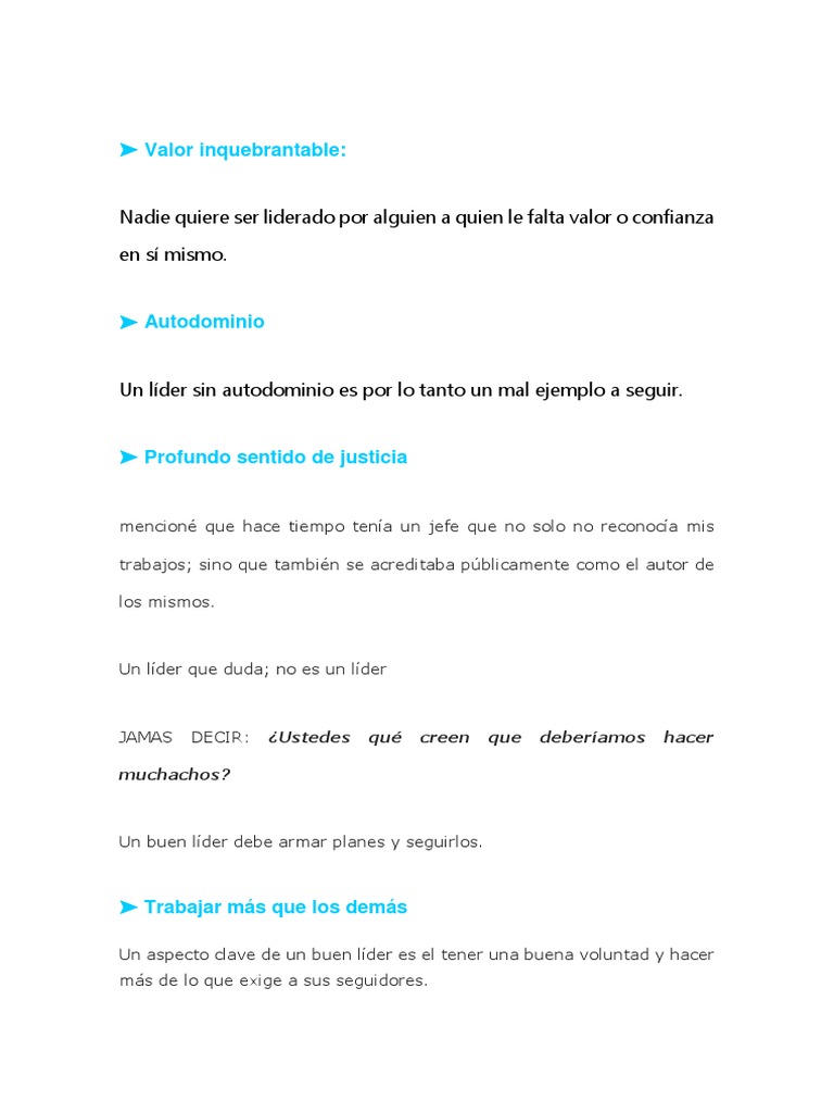 Liderazgo Inquebrantable y Valores Clave | PDF | Relaciones personales ...