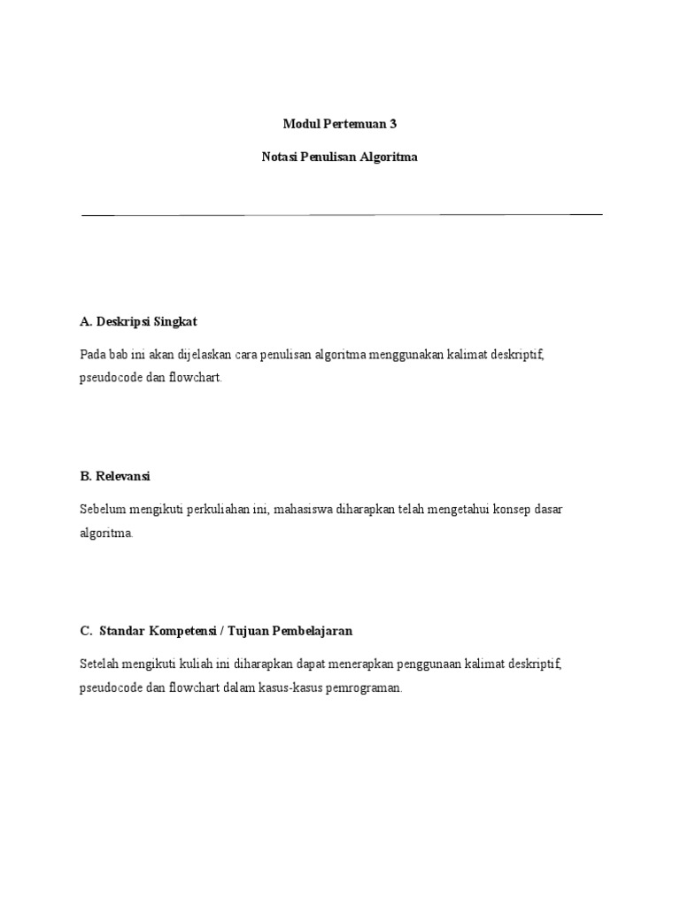 Materi 3 - Pseudocode - Update v.2 PDF | PDF
