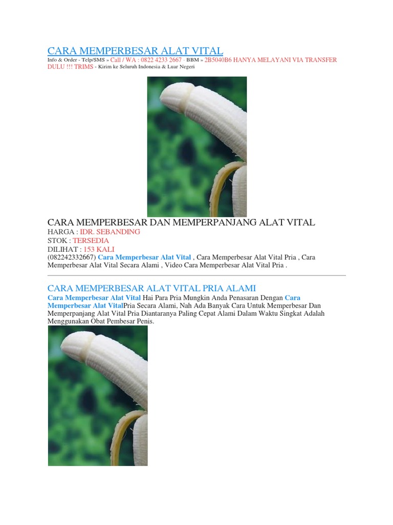Cara Memperbesar Alat Vital | PDF