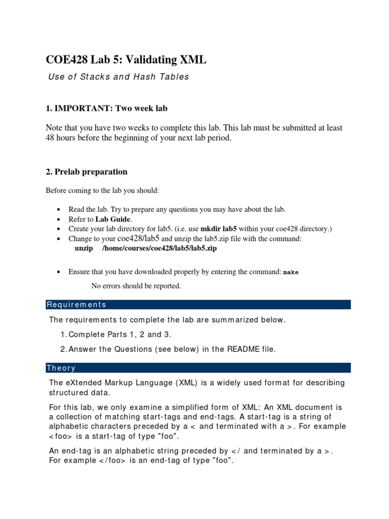 Lab 5 | PDF | Xml | String (Computer Science)