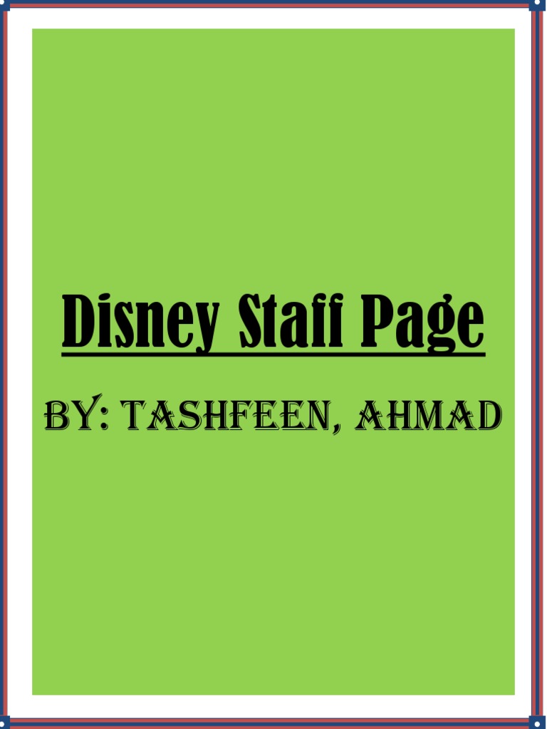 Disney Staff Page | PDF