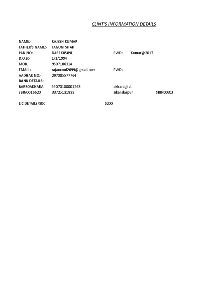 Clint's Details1 | PDF