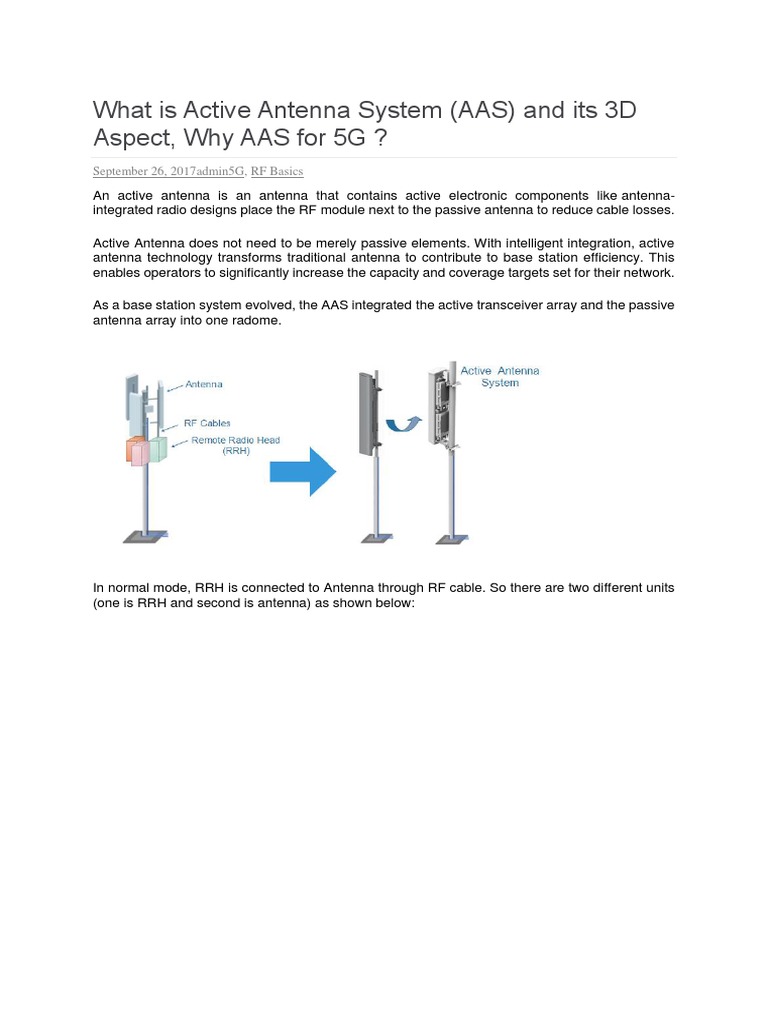 What Is Active Antenna System | PDF | Antenna (Radio) | Wireless