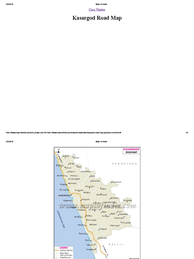 Maps of India - PDF KASARGODE | PDF