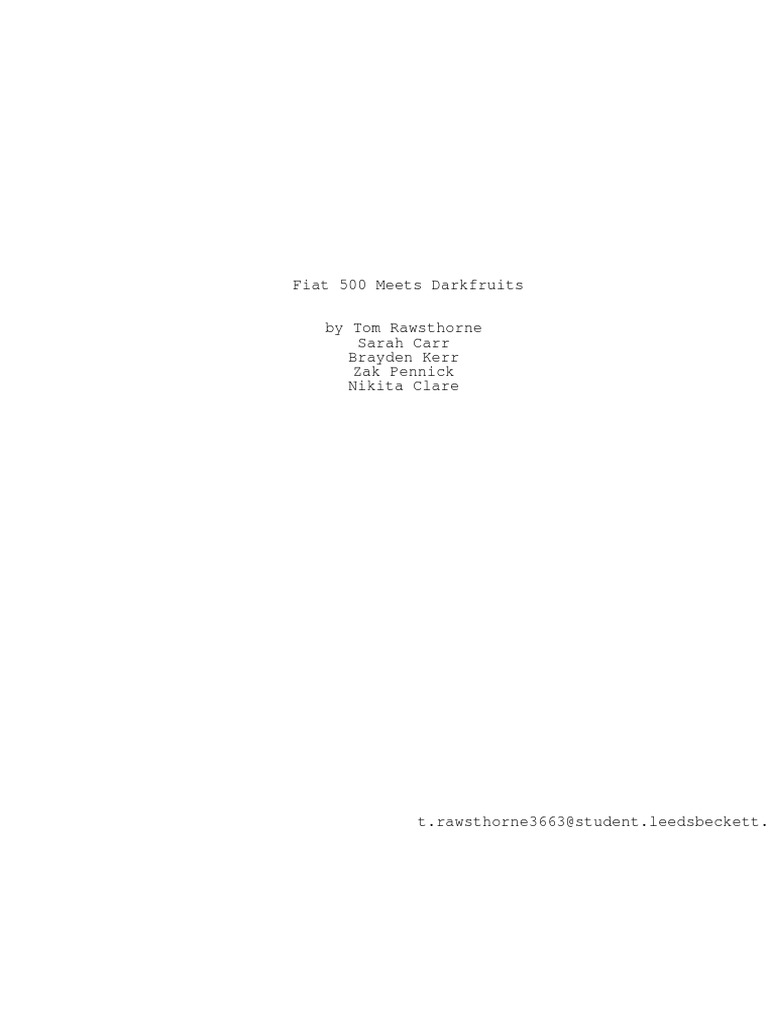 Script Experimental Film | PDF | Leisure