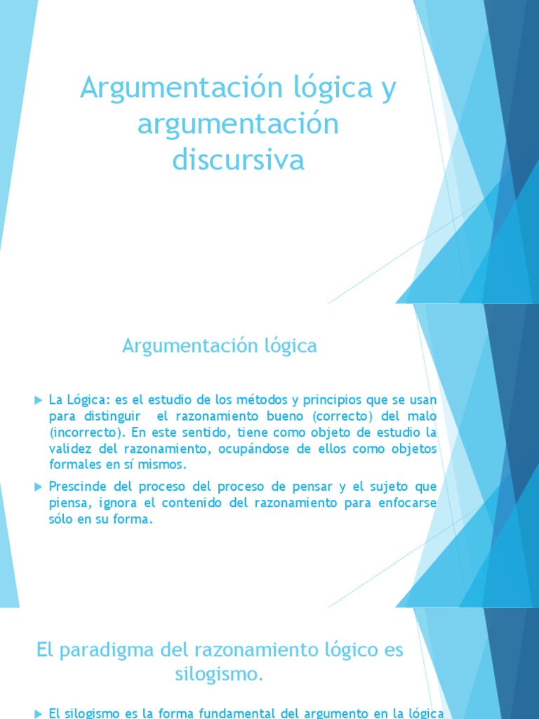 Argumentación Lógica y Argumentación Discursiva | Lógica | Razón