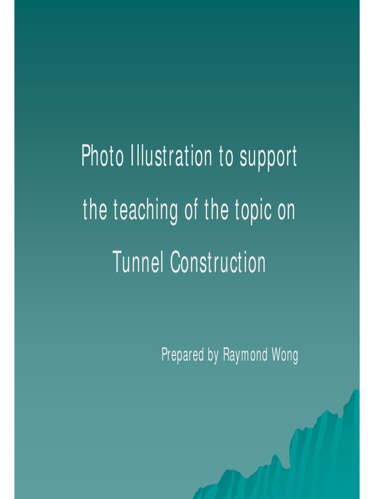 Tunnel Construction Pdf Tunnel Excavation Archaeology