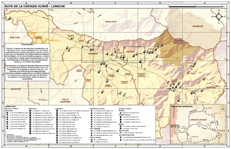 Mapa Turístico de Olmué y Limache | PDF