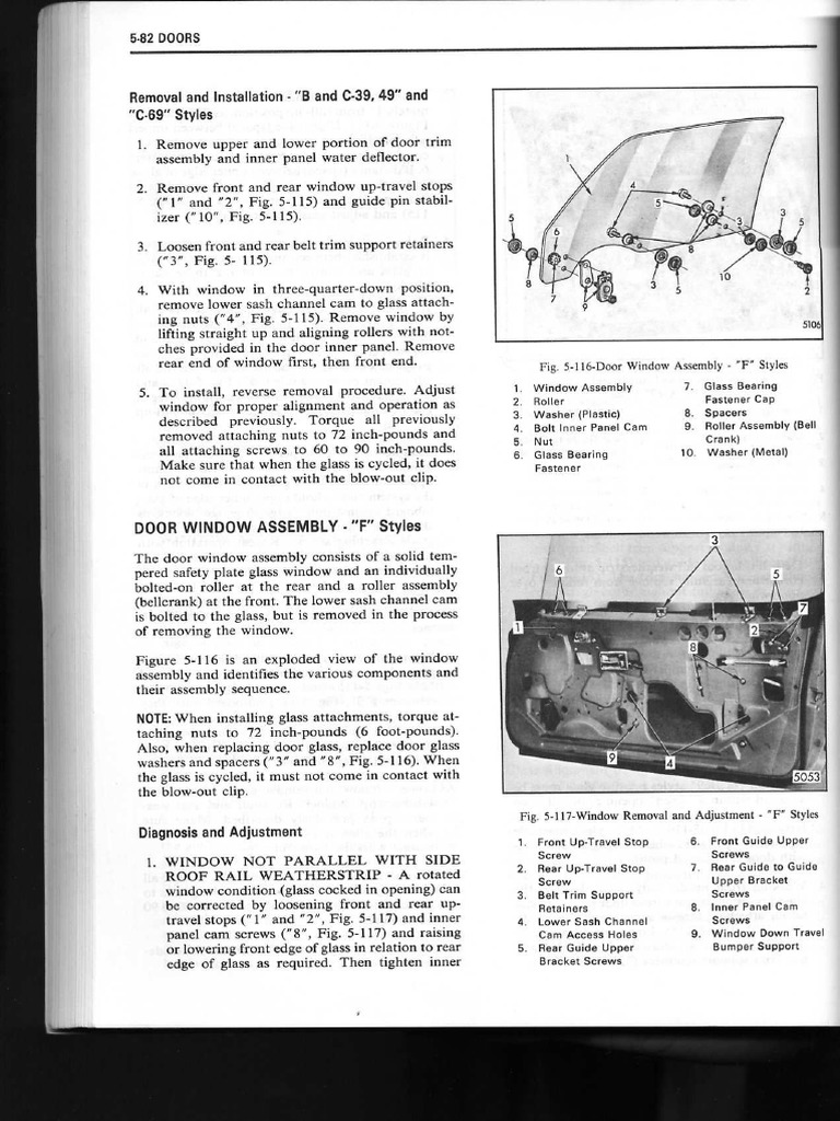GM Window Adjustment Guide PDF | PDF