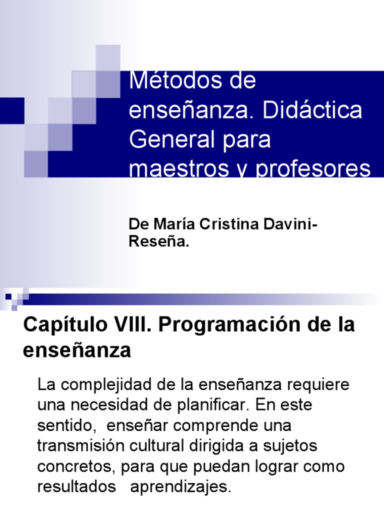 Davini Cap 8 | PDF | Plan de estudios | Maestros