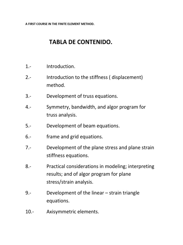 A-First Course Finite Element Method Using Algor | PDF